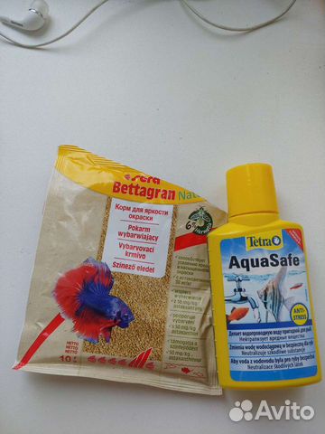 Корм для рыбки и средство для подготовки воды Aqua